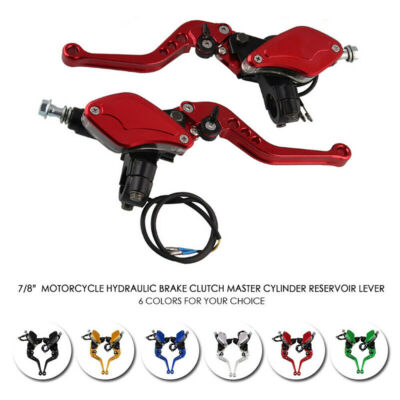 Motorcycles Dual Brake Levers Master Cylinder Reservoir For Yamaha ...