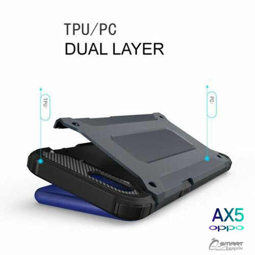 Navy Blue Armor Heavy Duty ShockProof Case Cover For Oppo AX5 / A5 ...