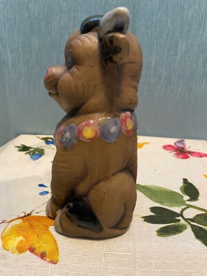 Ferdinand Bull Glazed Daisy Flower Vintage 356 Cow Figurine | eBay