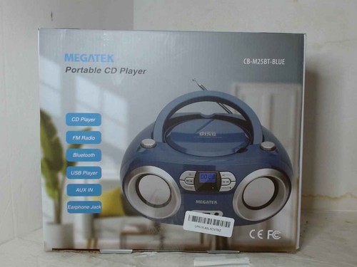 NEW OPEN BOX Megatek CB-M25BT Portable CD Player Boombox w/ FM Radio ...