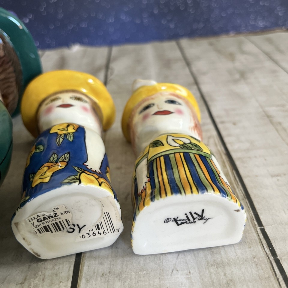 VTG 4 Susan Paley Carolina Coffee Mug By Ganz Cup Vase Coin Bank Lilly ...