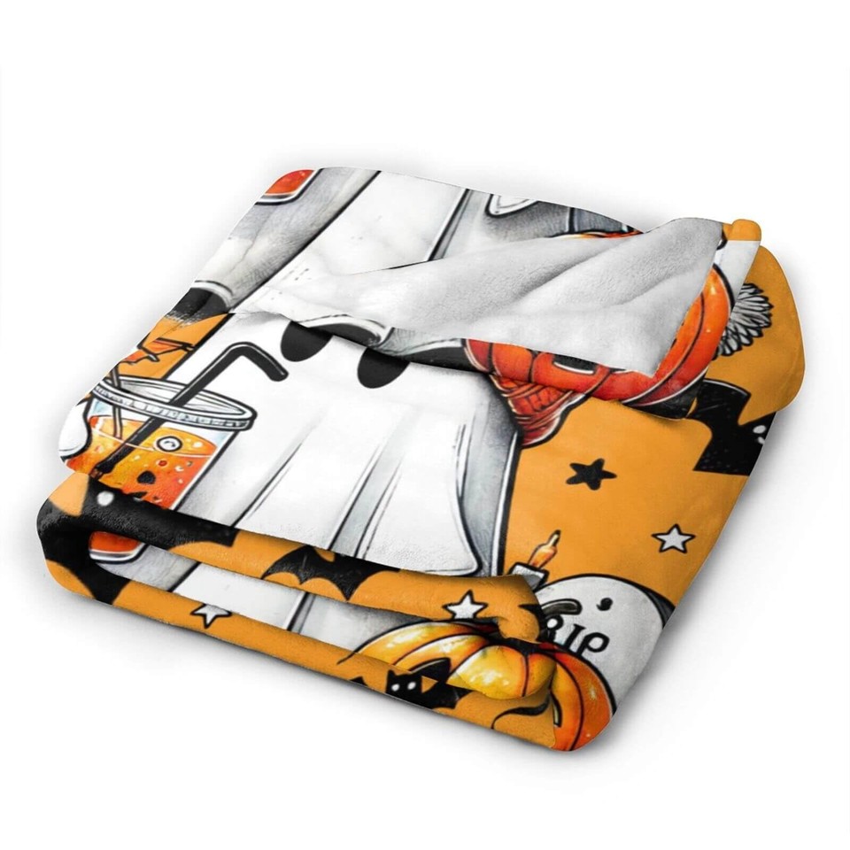 Halloween Blanket for Women Men, Haunted Halloween Themed Design ...