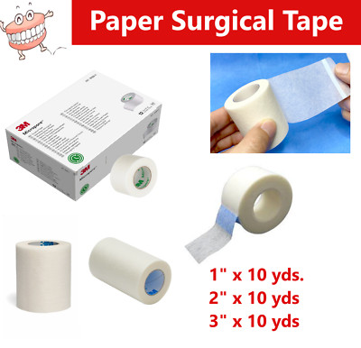 3M Micropore Medical Surgical Tape Paper, 1" x 10 yds, 2" x 10 yd, 3" x ...
