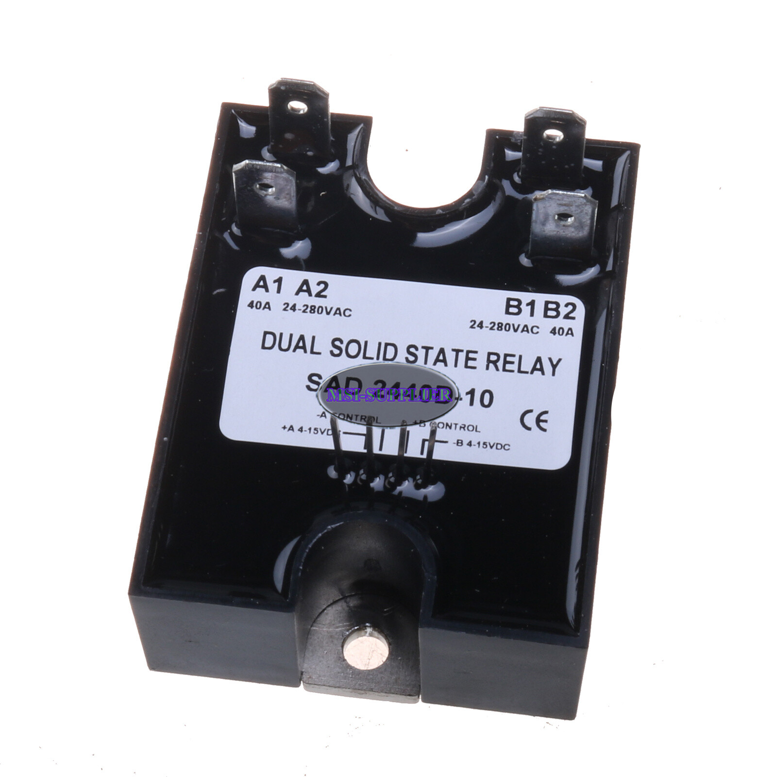 Dual Solid State Relay SSR 4-15VDC Input 280VAC 40A D2440D-10 Random ...