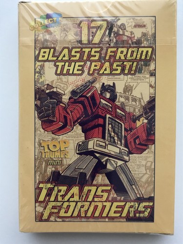 4 NEW SEALED TRANSFORMERS TOP TRUMPS MINI CARDS 17 BLASTS FROM THE PAST ...
