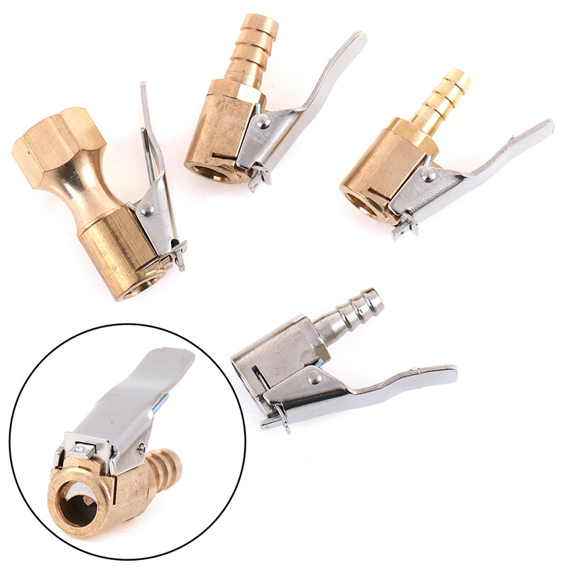 Car Auto Brass 6/8mm Tyre Wheel Air Chuck Inflator Pump Connector Valve ...