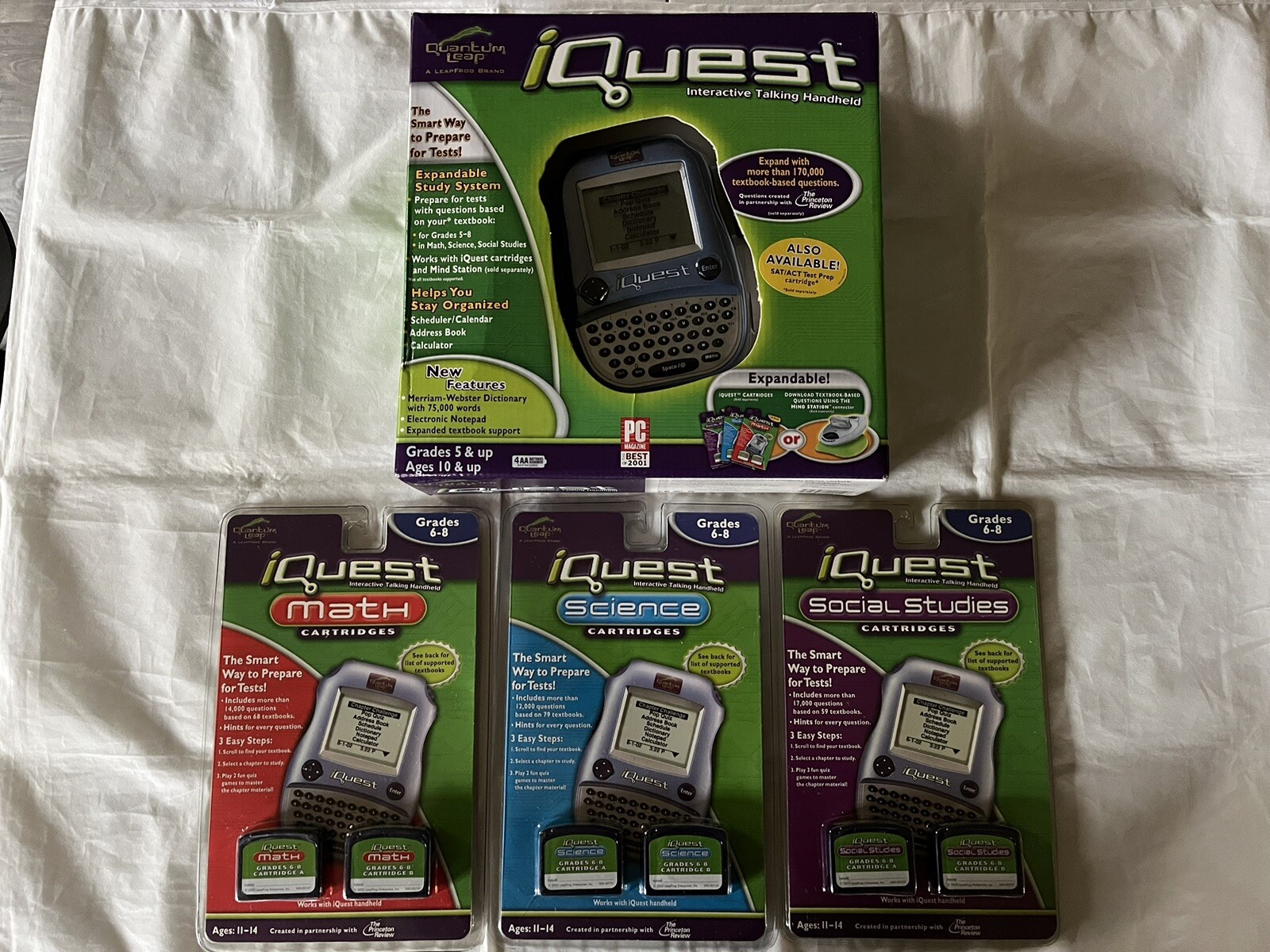 Quantum Leap Frog iQuest Handheld Game Grade 5 6 7 8 Math Science ...