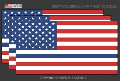Support Police USA American Flag Car Decal Stickers 3 Pack Model ...