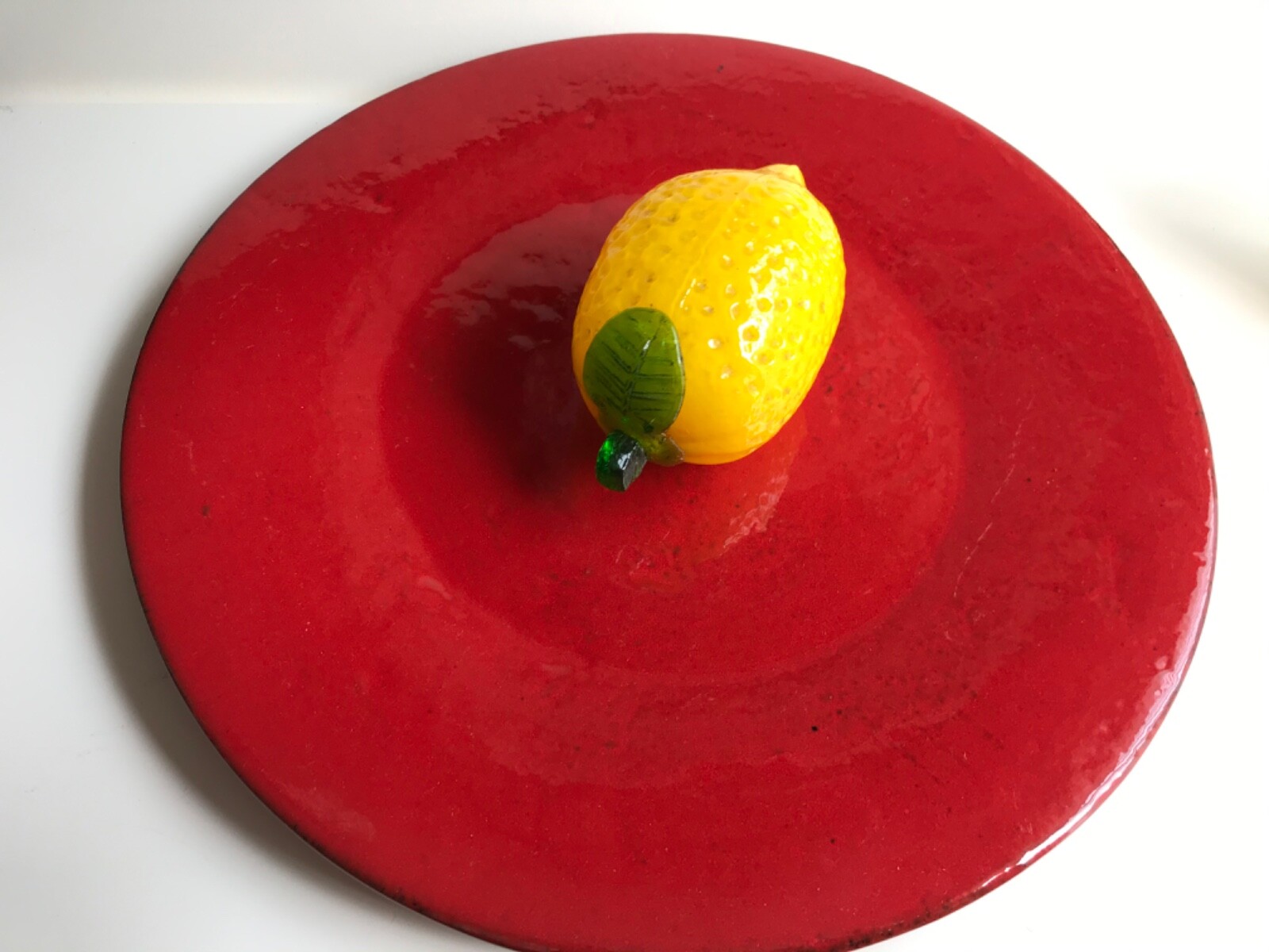 13" Umbriaverde Ceramiche made in Italy Red Dinner Plate Platter ...