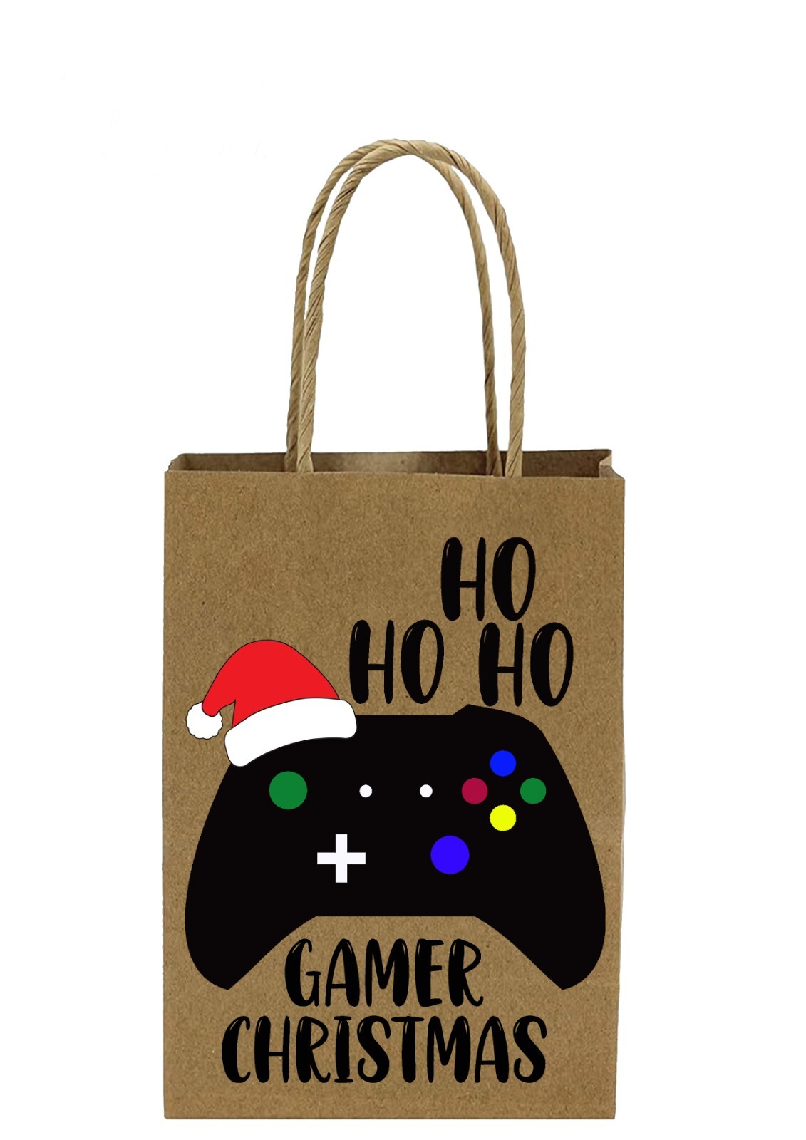 Novelty Gift Bag, Brown Gift Bag For Gamers, Gamer Controller Christmas ...