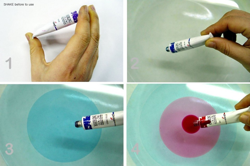 Yejeon Water Marbling Paint 12 Colors Tube Set / 12ml Marble kit | eBay