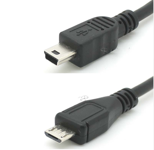 Micro USB Type B male to Mini USB Type B male Host OTG Adapter Cable ...