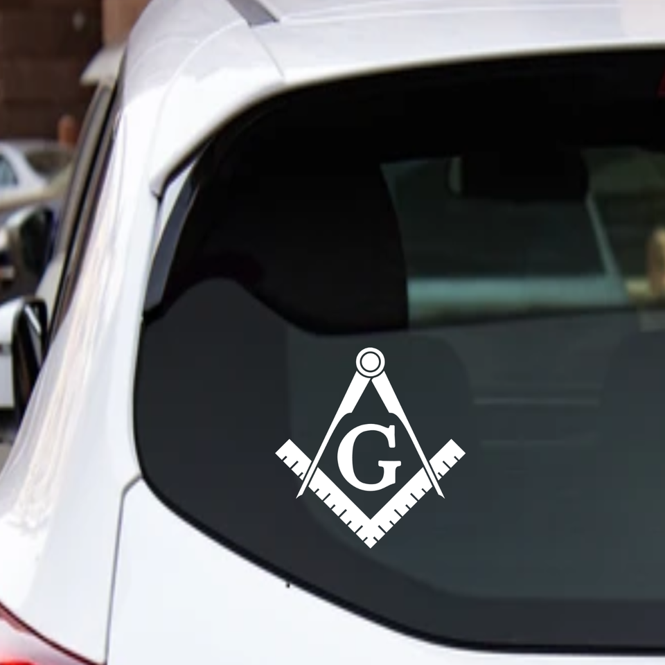 Masonic Freemason Decal Sticker Square and Compass Tumbler Car Truck ...