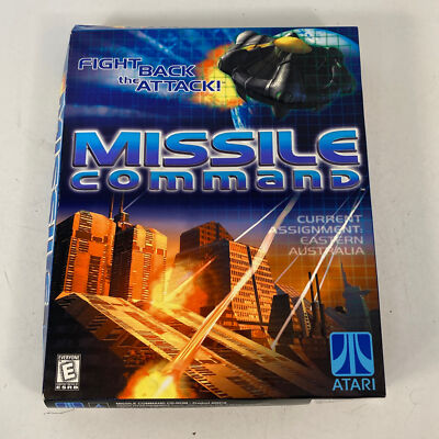Missile Command PC Big Box CD Game Atari 1999 Made for Windows 95 98 ...