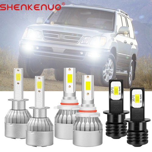 For Lexus LX470 1998-2007 LED Headlight + Fog Light Bulbs Kit High-Low ...