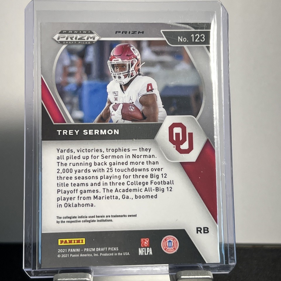 Trey Sermon 2021 Panini Prizm Draft Picks #123 Silver Prizm Rookie Card ...