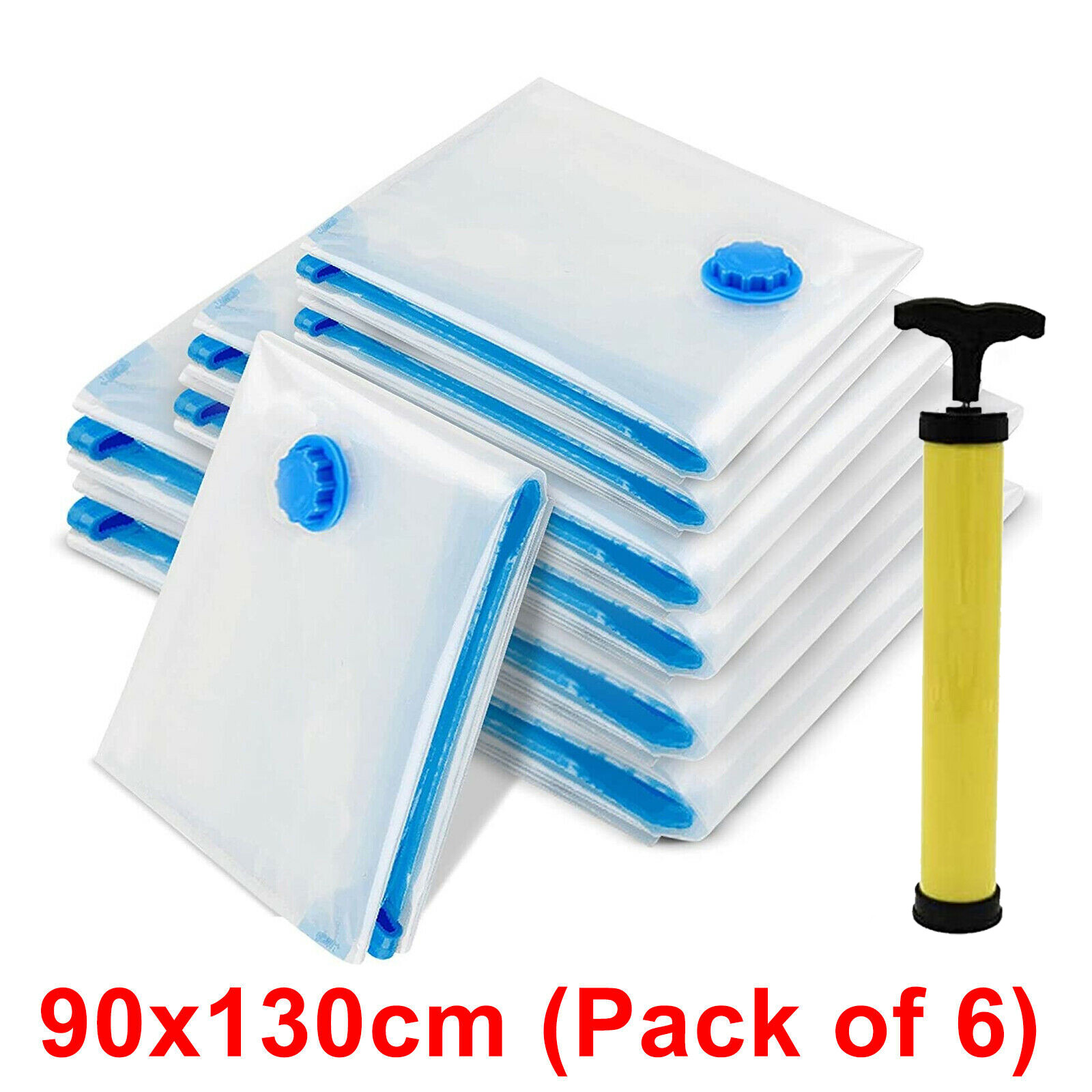 6 x STRONG VACUUM STORAGE SPACE SAVING BAGS VAC BAG SPACE SAVER VACCUM ...
