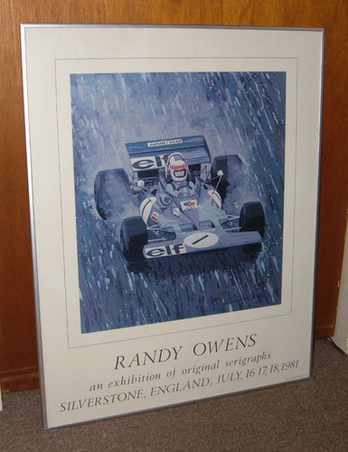 1981 Randy Owens Signed Serigraph Art Print / elf Racing Formula 1 Car ...