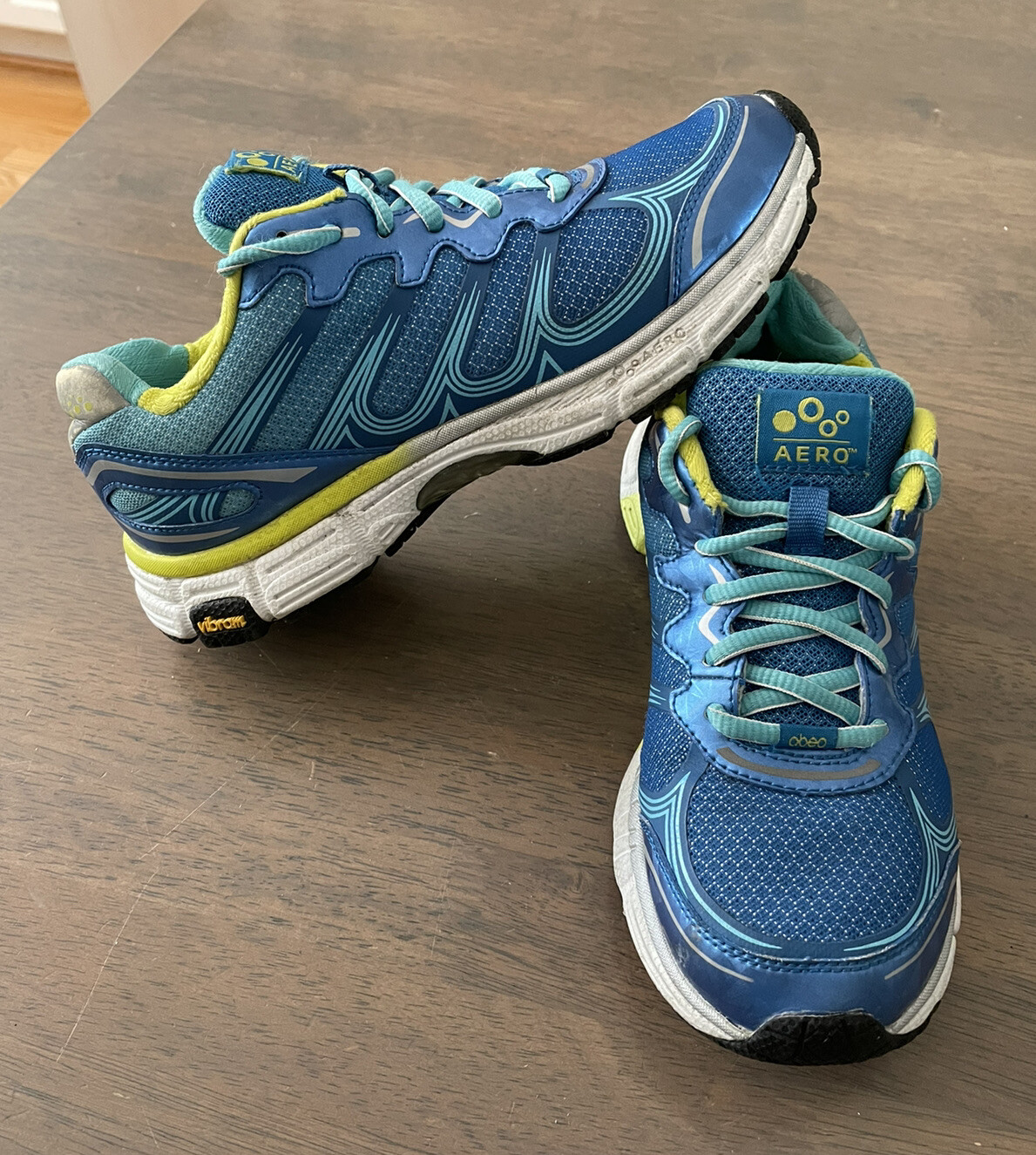 ABEO Womens Raelon Running Trail Shoes Sneakers Blue/Yellow Size 6 | eBay