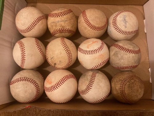 1 dozen (12) Used Leather Baseballs Great For Batting Practice | eBay