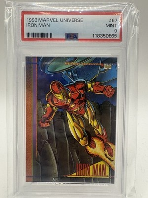 1993 Marvel Universe Iron Man #67 PSA 9 MINT tough grade Great card ...