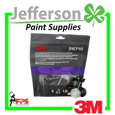 3M 26718 Performance Gravity White 1.8mm HVLP Atomising Head PPS Series ...