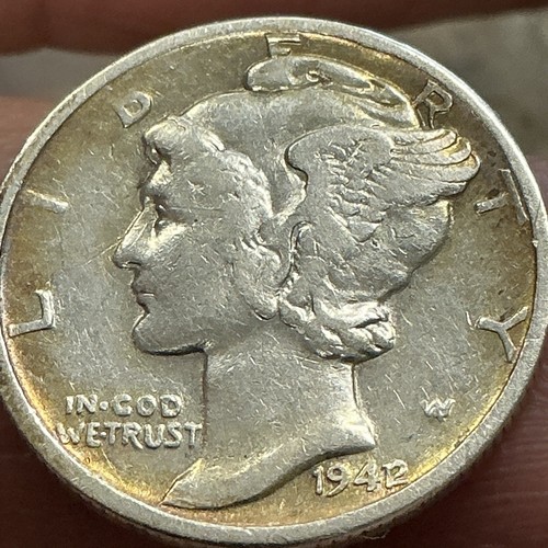 1942/1 Mercury Dime 42 Over 1 RARE OVERDATE ERROR NICE VERY FINE GREAT ...