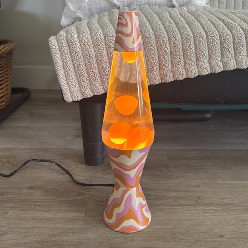 Vintage LAVA The Original Lava Lamp Lamps orange Pink Camo #4513 Clean ...