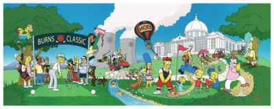 The Simpsons Mr. Burns Golf Tournament Homer Krusty Golfing Bully Golf ...