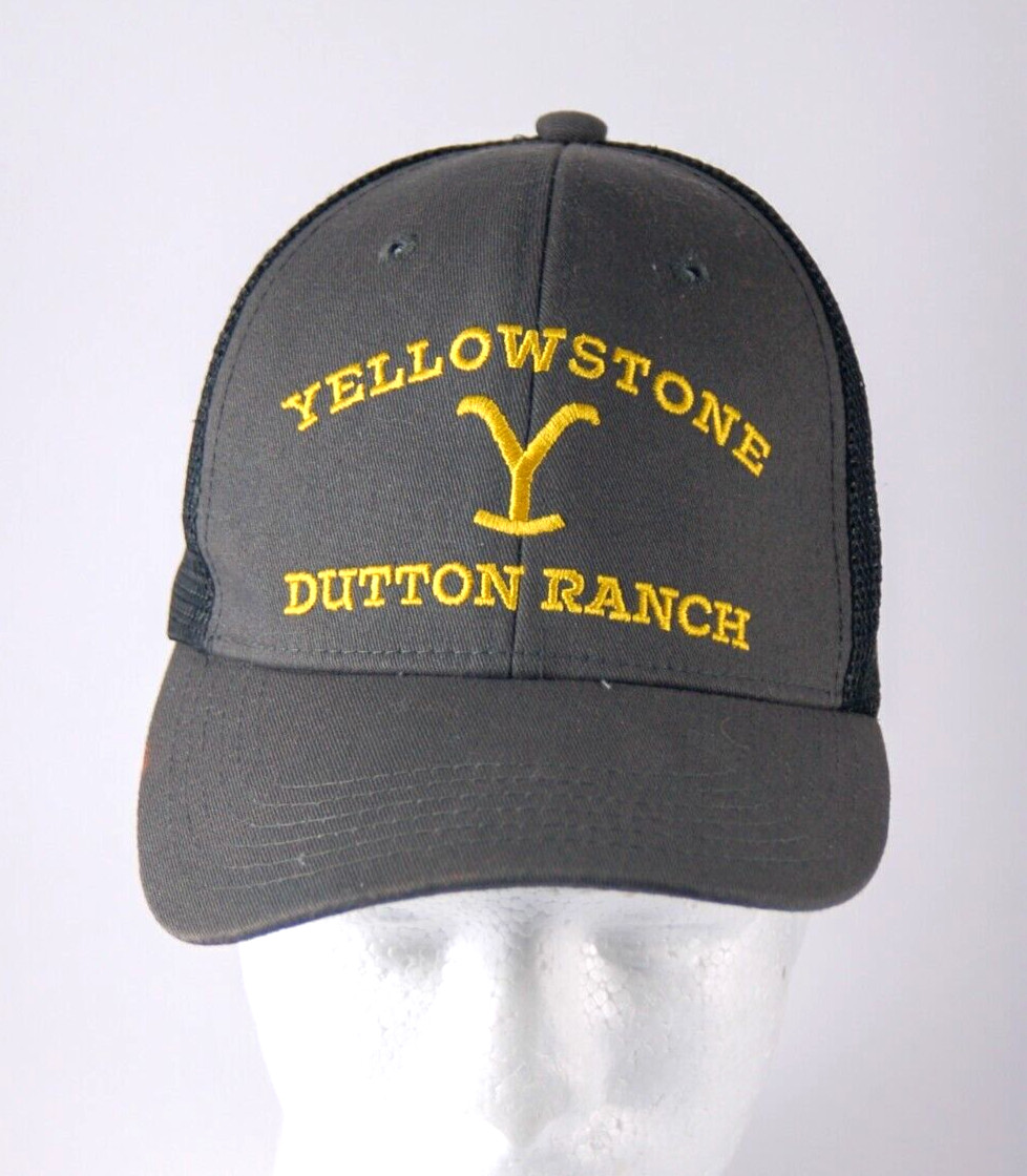 Yellowstone Dutton Ranch cap hat gray mesh back snapb… - Gem
