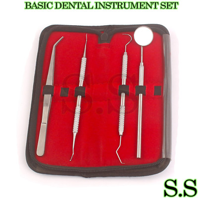 BASIC DENTAL INSTRUMENT SET OF 4 PCS PR-0054 | eBay