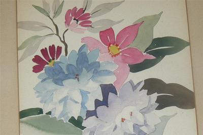 GORGEOUS 1940's WATER COLOR PAINTING ARTIST FREDERICK RICARDO ORIG MAT ...