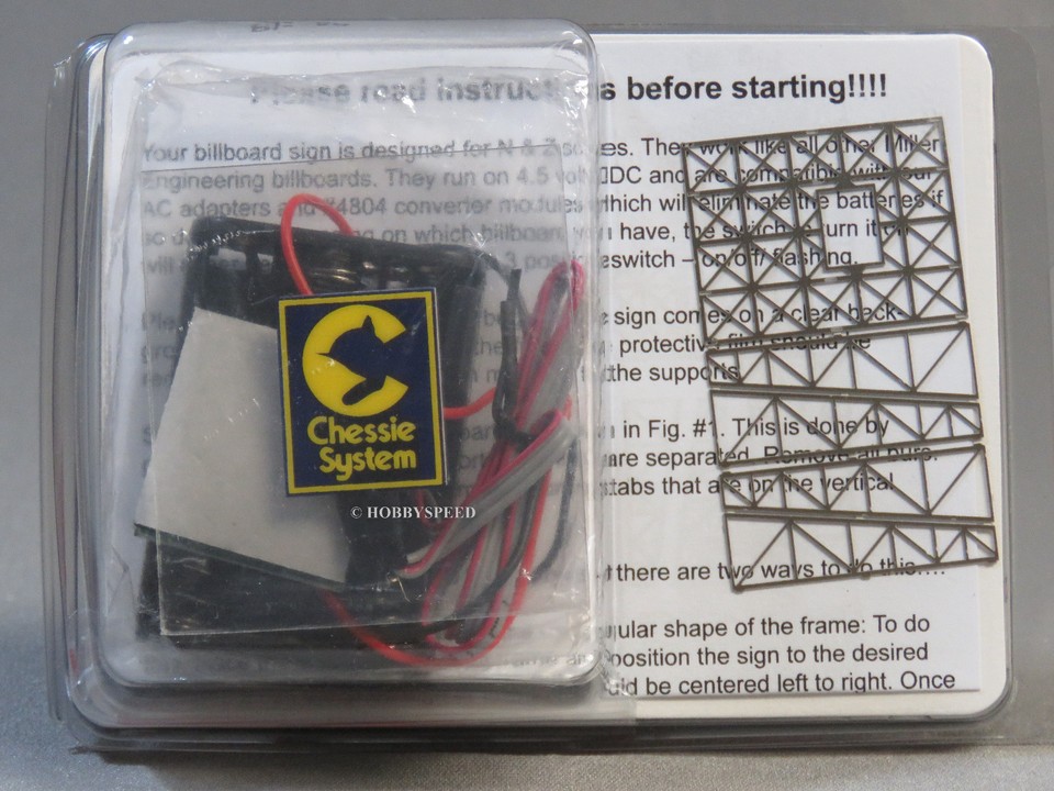 MILLER ENGINEERING CHESSIE SYSTEM NEON SIGN KIT N/Z SCALE train ...
