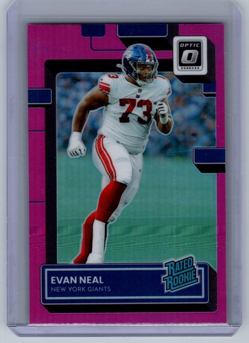 2022 Panini Donruss Optic Evan Neal Pink #251 Rated Rookie RC New York ...