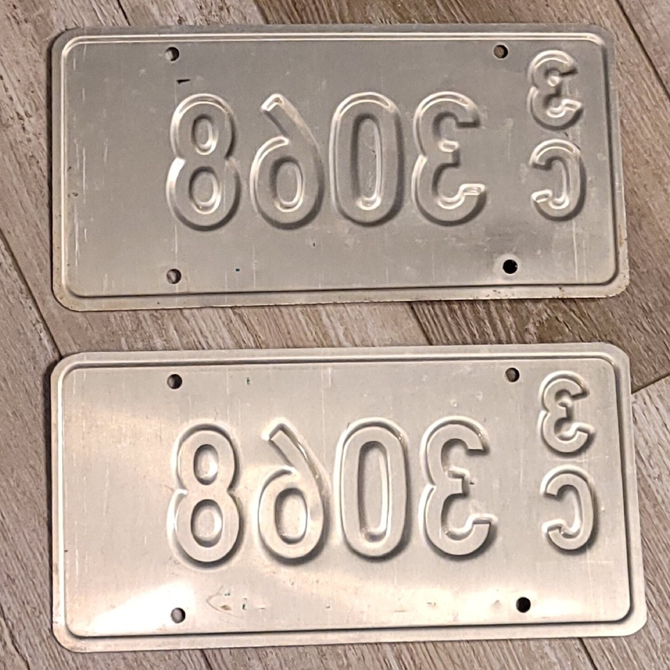 Vtg 1990s Idaho License Plates Embossed Raised Numbers Famous Potatoes ...