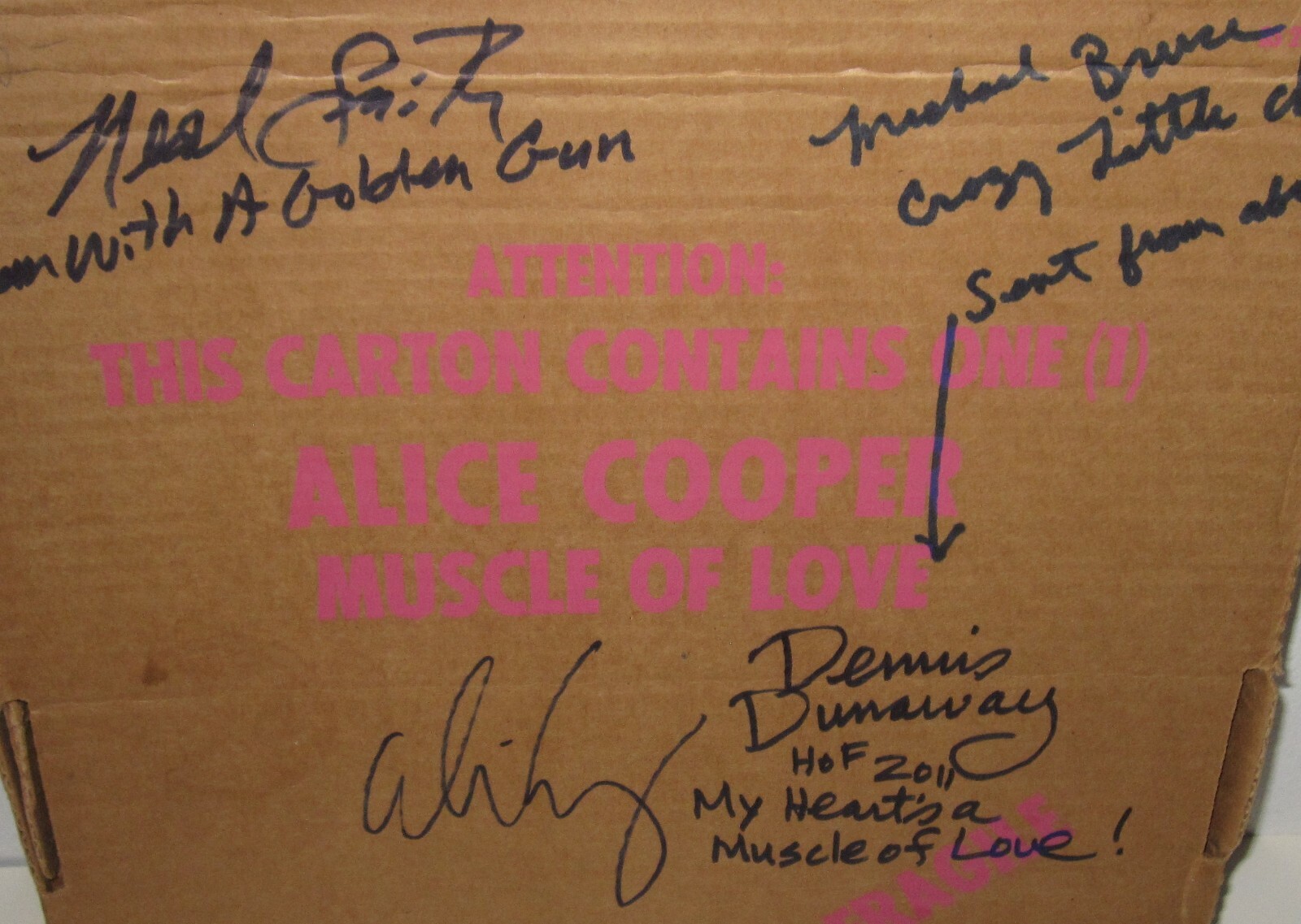 ALICE COOPER SIGNED MUSCLE OF LOVE ALBUM NEAL SMITH ROCK AUTOGRAPH X4 ...