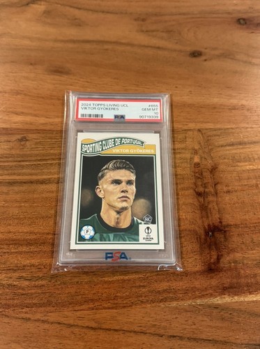 Viktor Gyokeres 2024 Topps Living Set UCL Rookie PSA 10 Gem Mint Rookie ...