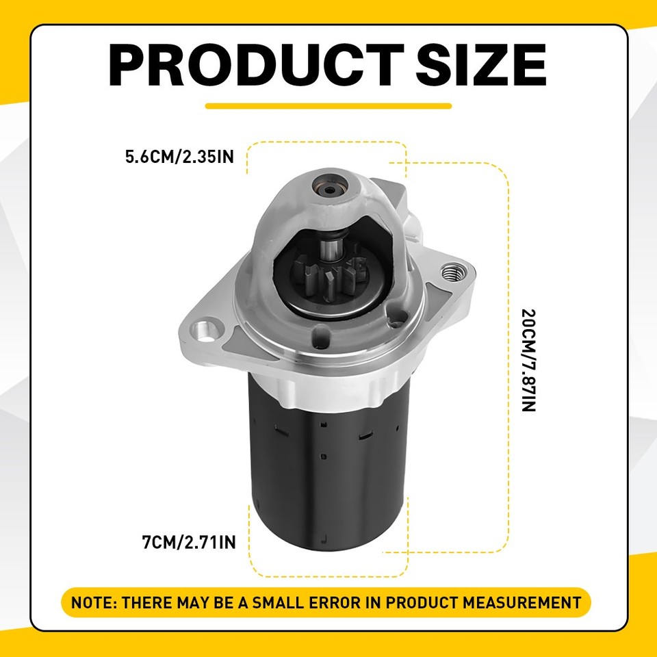 For BMW X3 E83 Starter Motor 12V 1.1KW 9 Tooth Clockwise Rotation ...
