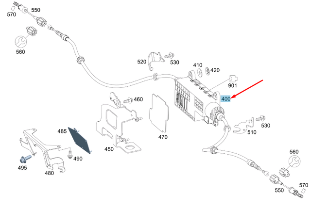 Mercedes-Benz V Class W447 2019 Hand brake control module A4479068700 ...