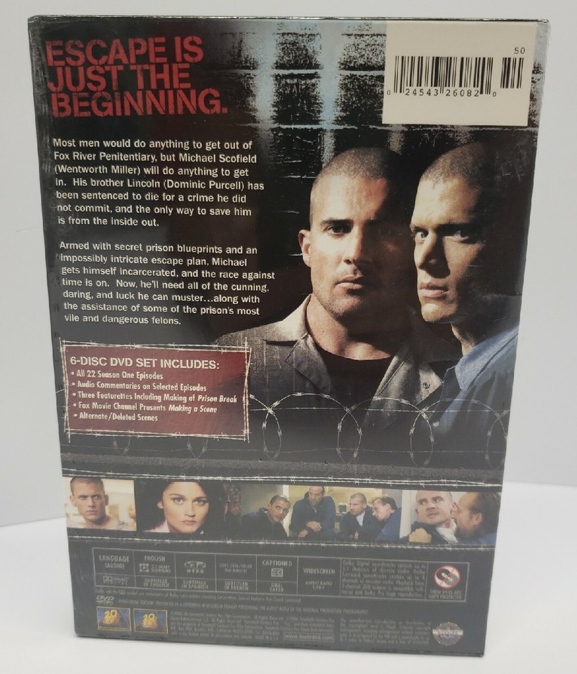 Prison Break SEALED Season 1 DVD 2009 6-Disc Set Season one 22 Episodes ...