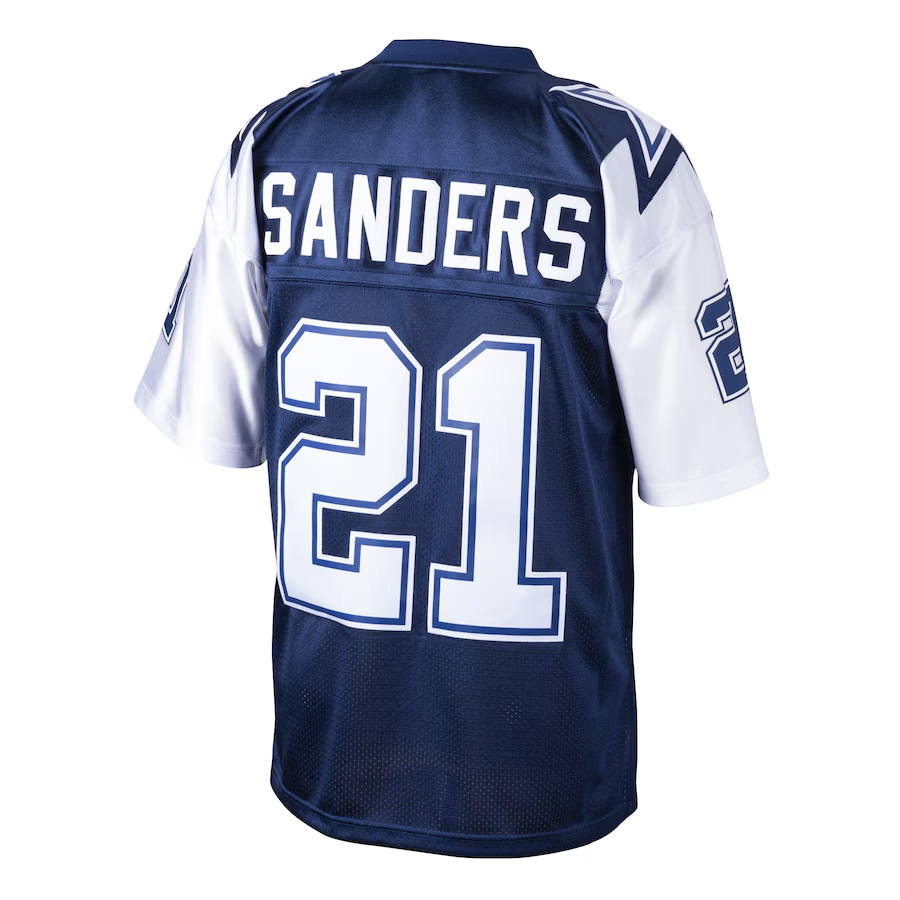 Men's #21 Deion Sanders Navy 1995 Authentic Throwback Retired Player ...