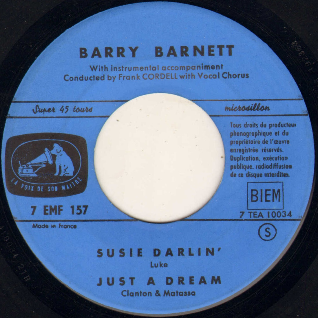 BARRY BARNETT "WHEN" POP ROCK EP 1958 VSM EMF 157 | eBay