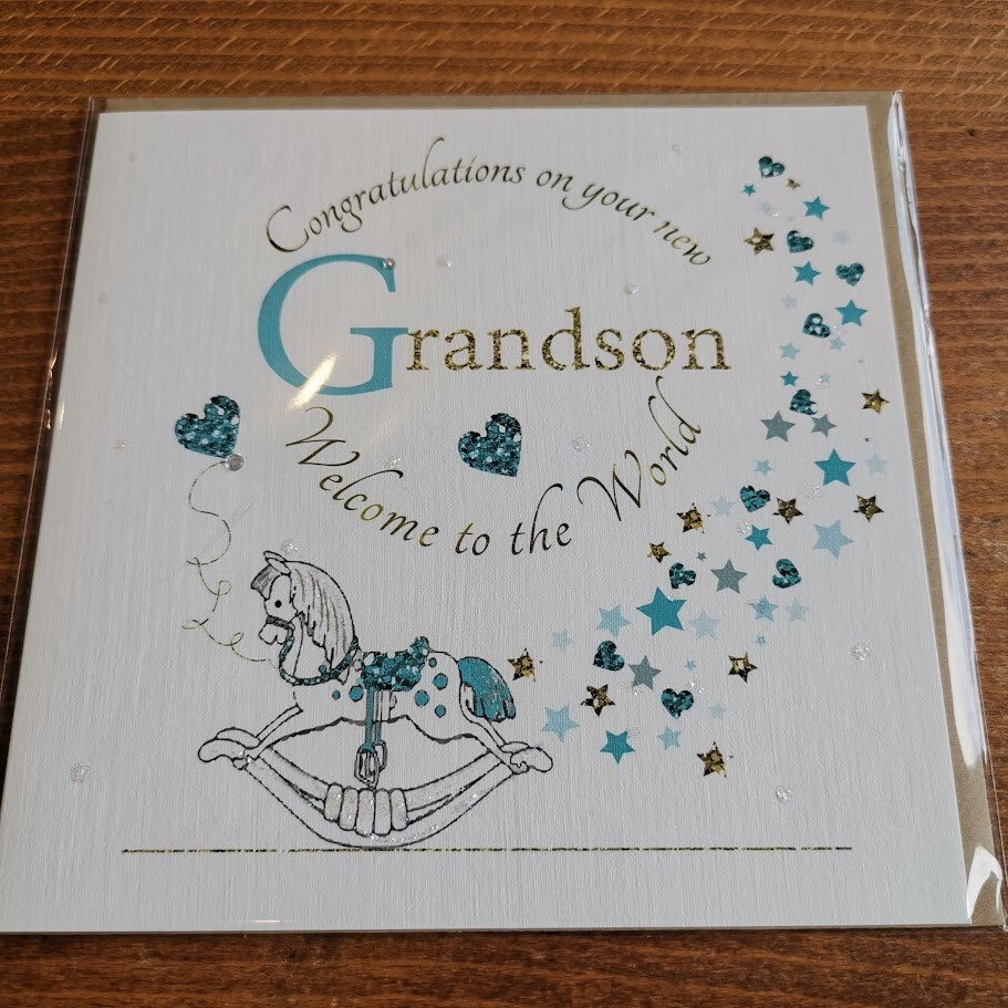 NEW (in cello) 'Congratulations on your new Grandson' Card by Rush ...