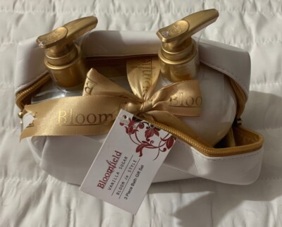 Bloomfield Body Lotion & Shower Gel 3-Piece Bath Gift Set Gold Dish 8 ...