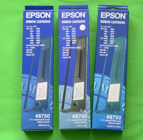 Epson ribbon cartridge – - No 8750 -- X3 | eBay UK