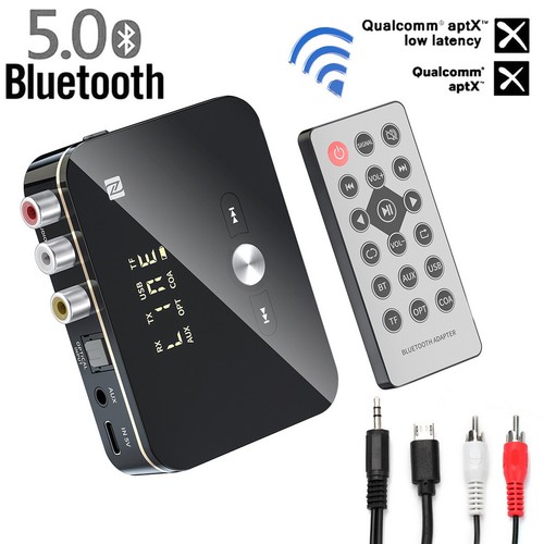 USB Bluetooth 5.0 Transmitter Receiver Wireless NFC to 2RCA Stereo ...