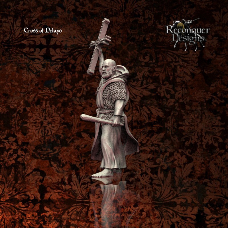 Reconquer Designs Miniatures Medieval Priest w/ Cross of Pelayo ...