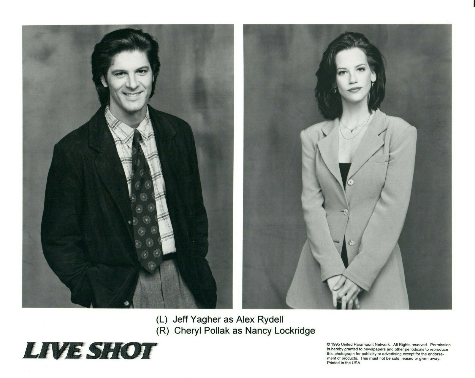 JEFF YAGHER CHERYL POLLAK TV Series LIVE SHOT 8x10 Promo Press News ...