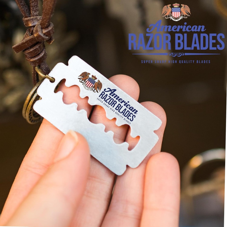 The Shave Factory American Razor Blades - Double Edge Razor Blade (100 ...