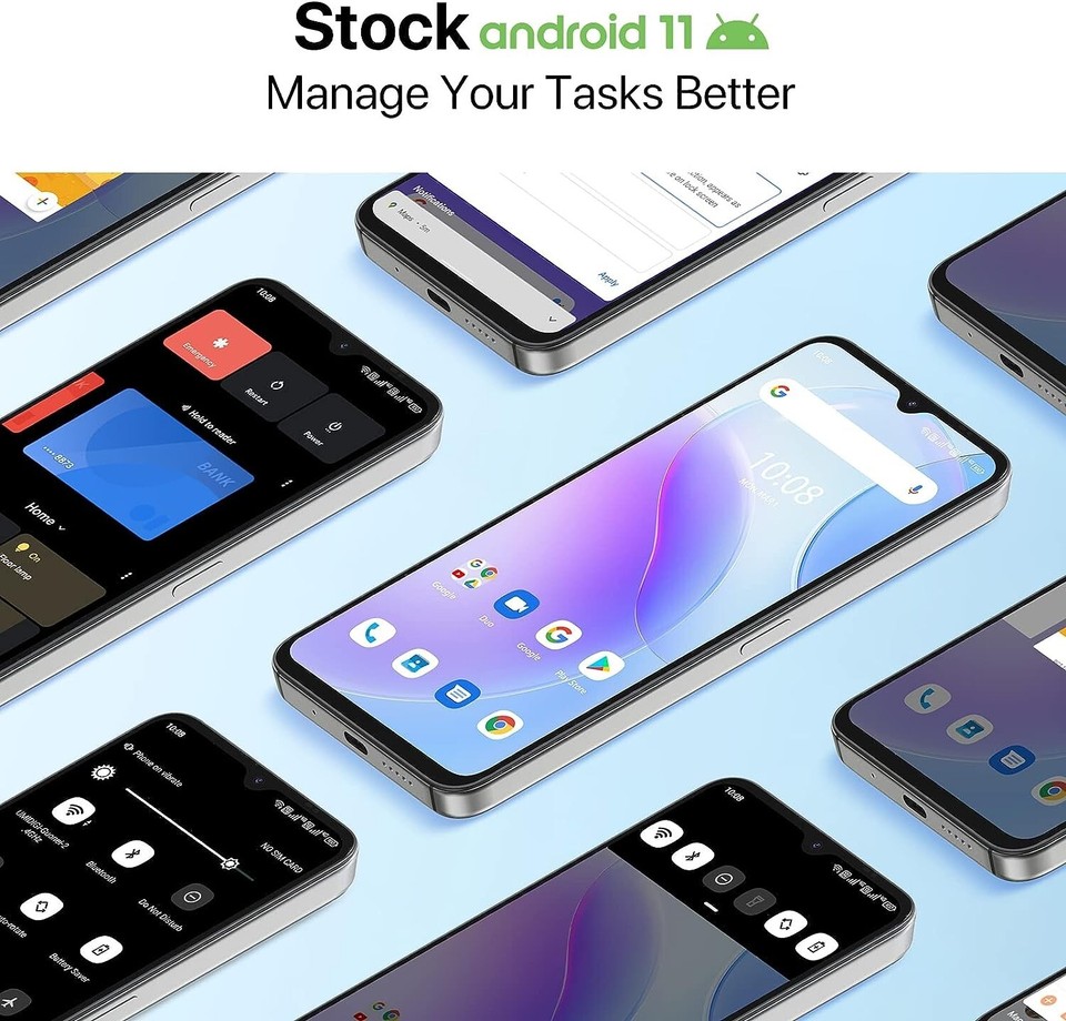 UMIDIGI A11S 6.53'' Smartphone 16MP AI Triple Camera Android 11 Dual ...